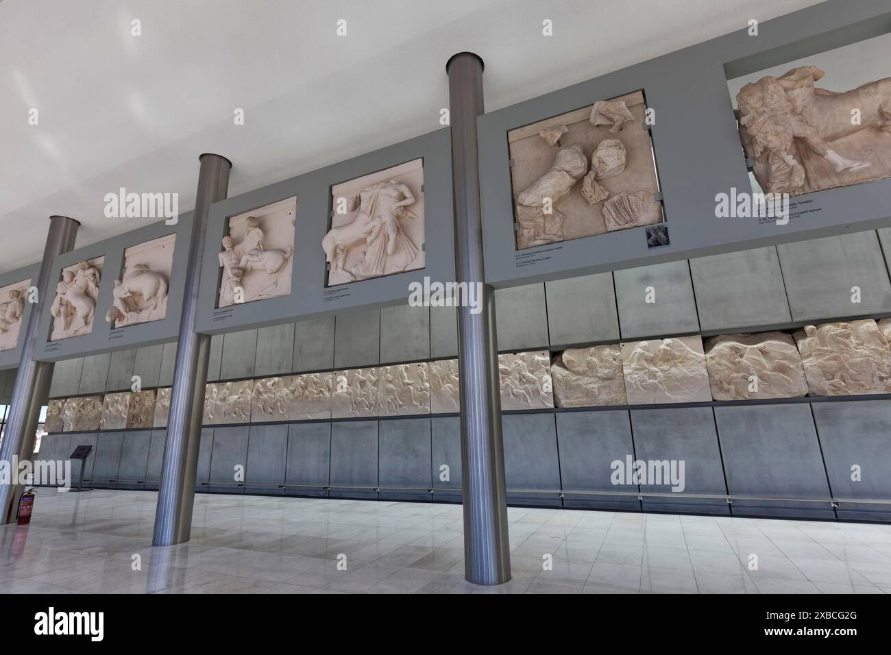 Parthenon Frieze, Acropolis Museum, Architect Bernard Tschumi, Athens ...