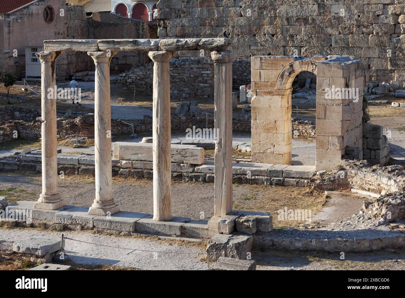 Columns of the Roman Agora from the 1st century BC, Athens, Greece ...