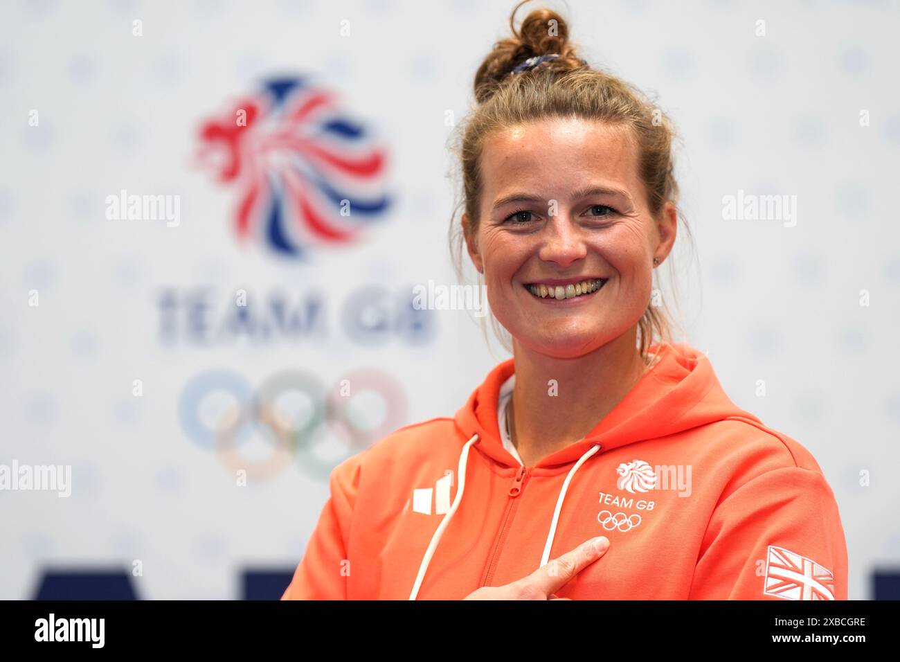 Emily Ford during a Team GB kitting out session ahead of the 2024 Paris ...