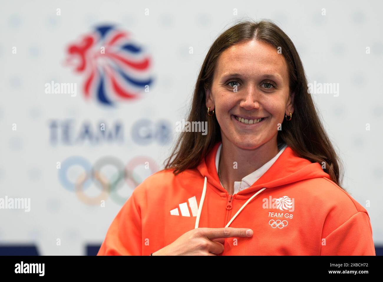 Harriet Taylor during a Team GB kitting out session ahead of the 2024 ...