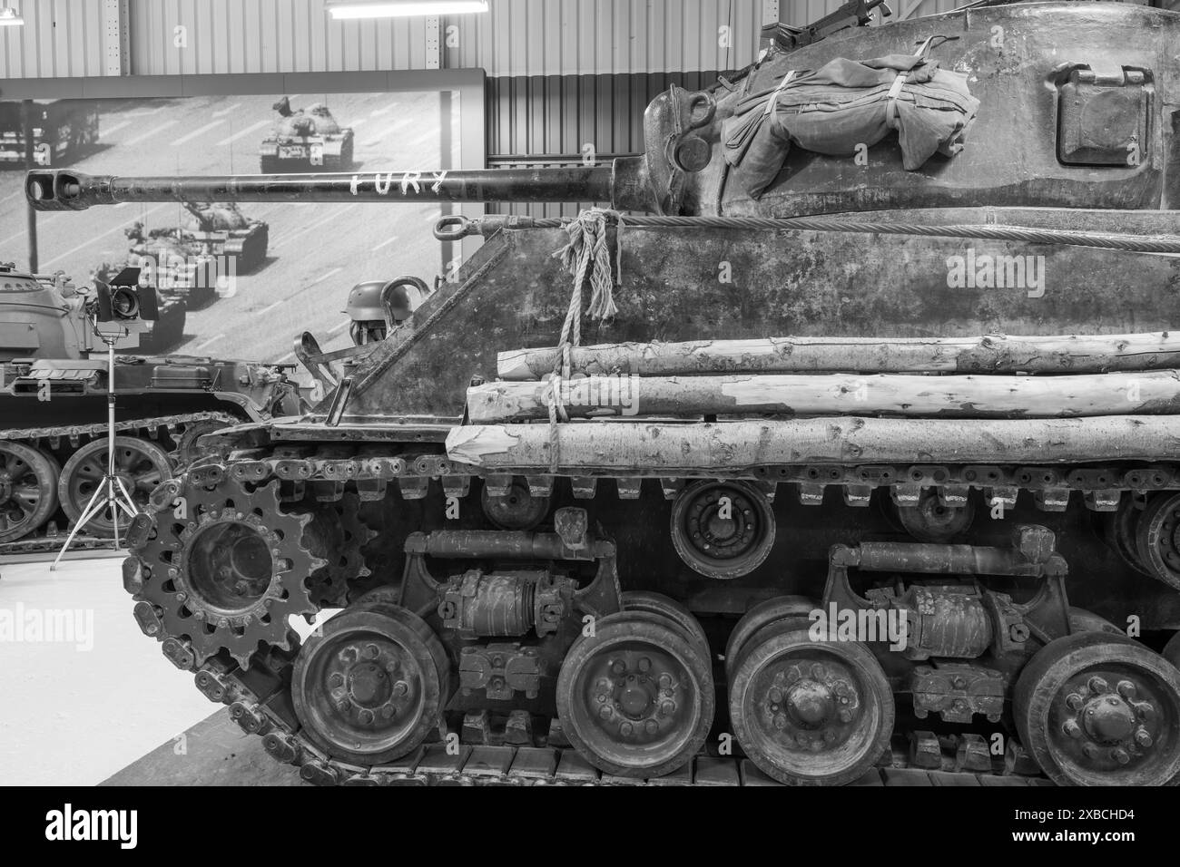 Bovington.Dorset.United Kingdom.February 25th 2024.The Sherman M4A2 ...