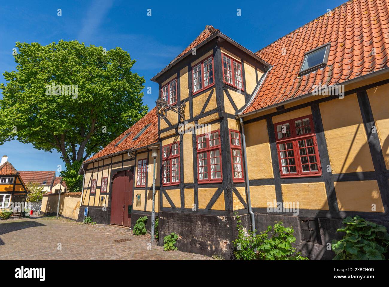 Faborg, Faaborg, picturesque old town with colourful houses, old ...