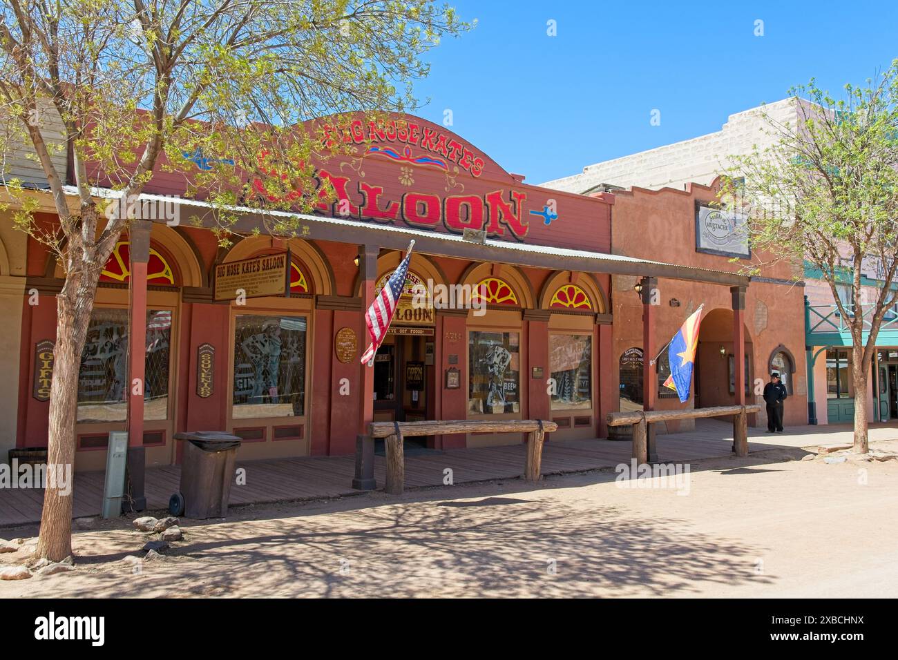 Old west style Big Nose Kates saloon along East Allen street of ...