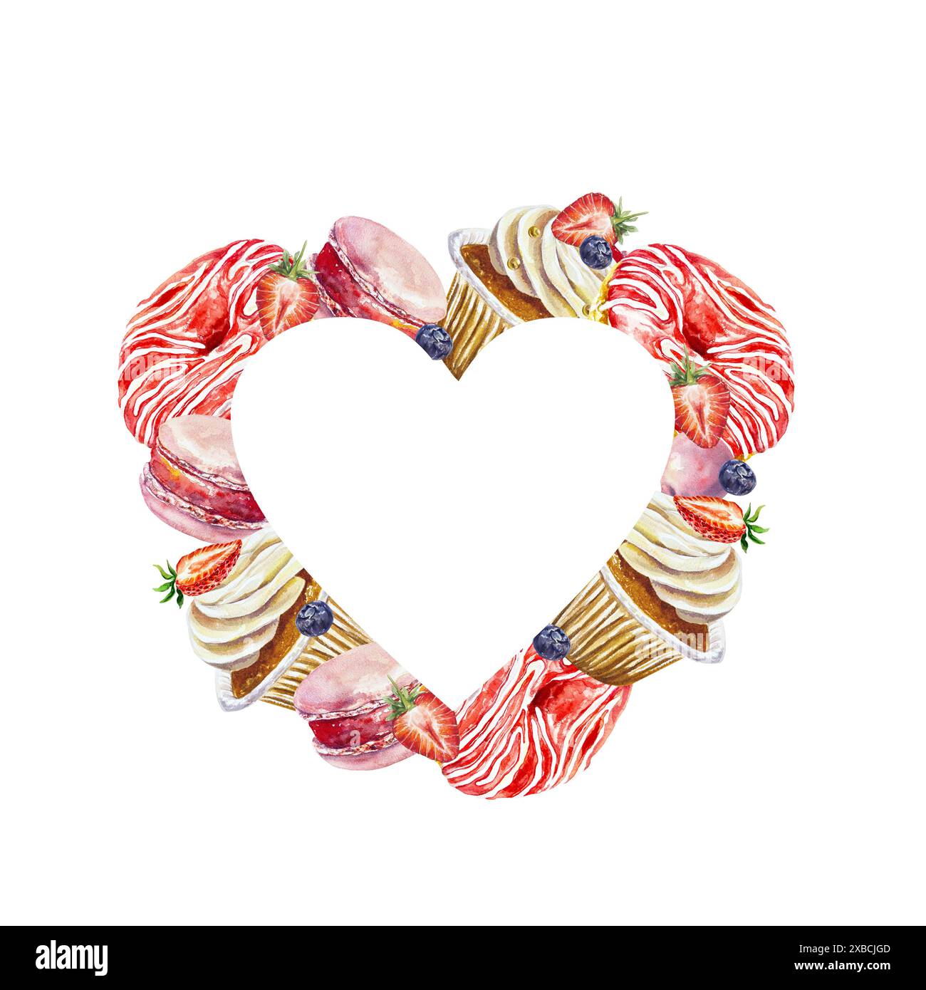 Border design macaron illustration hi-res stock photography and images ...