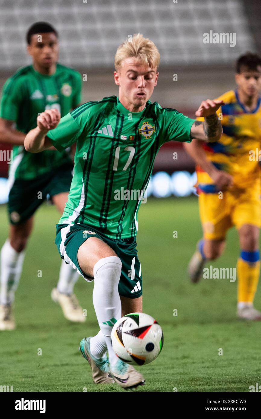 Murcia, Spain. 11th June, 2024. NORTHERN IRELAND WINGER ROSS MCCAUSLAND ...