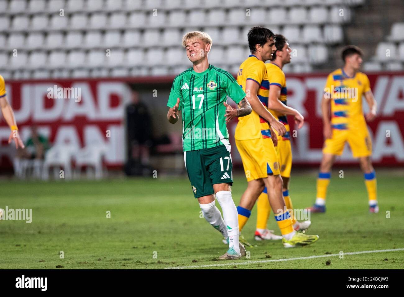 Murcia, Spain. 11th June, 2024. NORTHERN IRELAND WINGER ROSS MCCAUSLAND ...