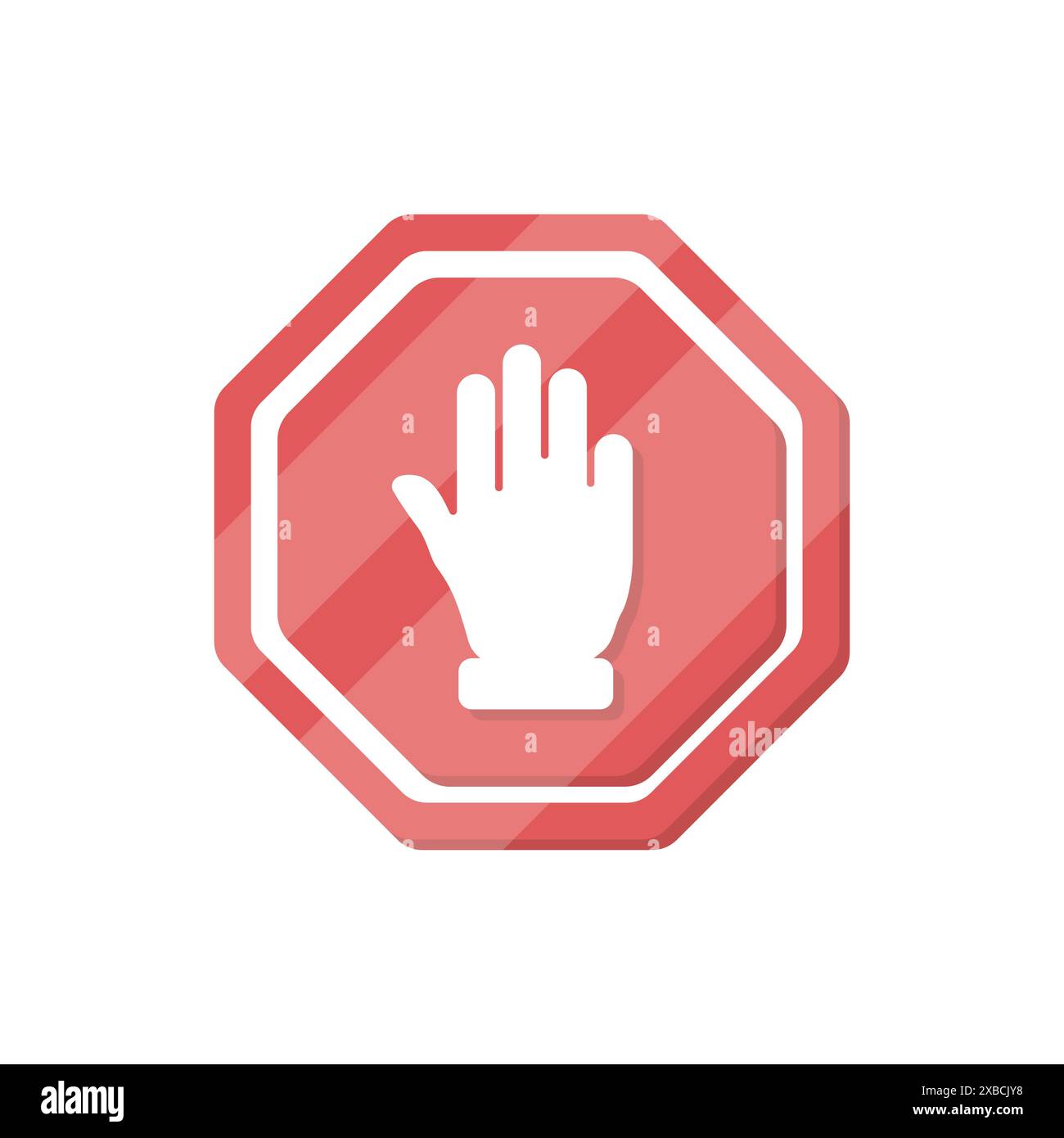 Hexagon stop sign Cut Out Stock Images & Pictures - Alamy