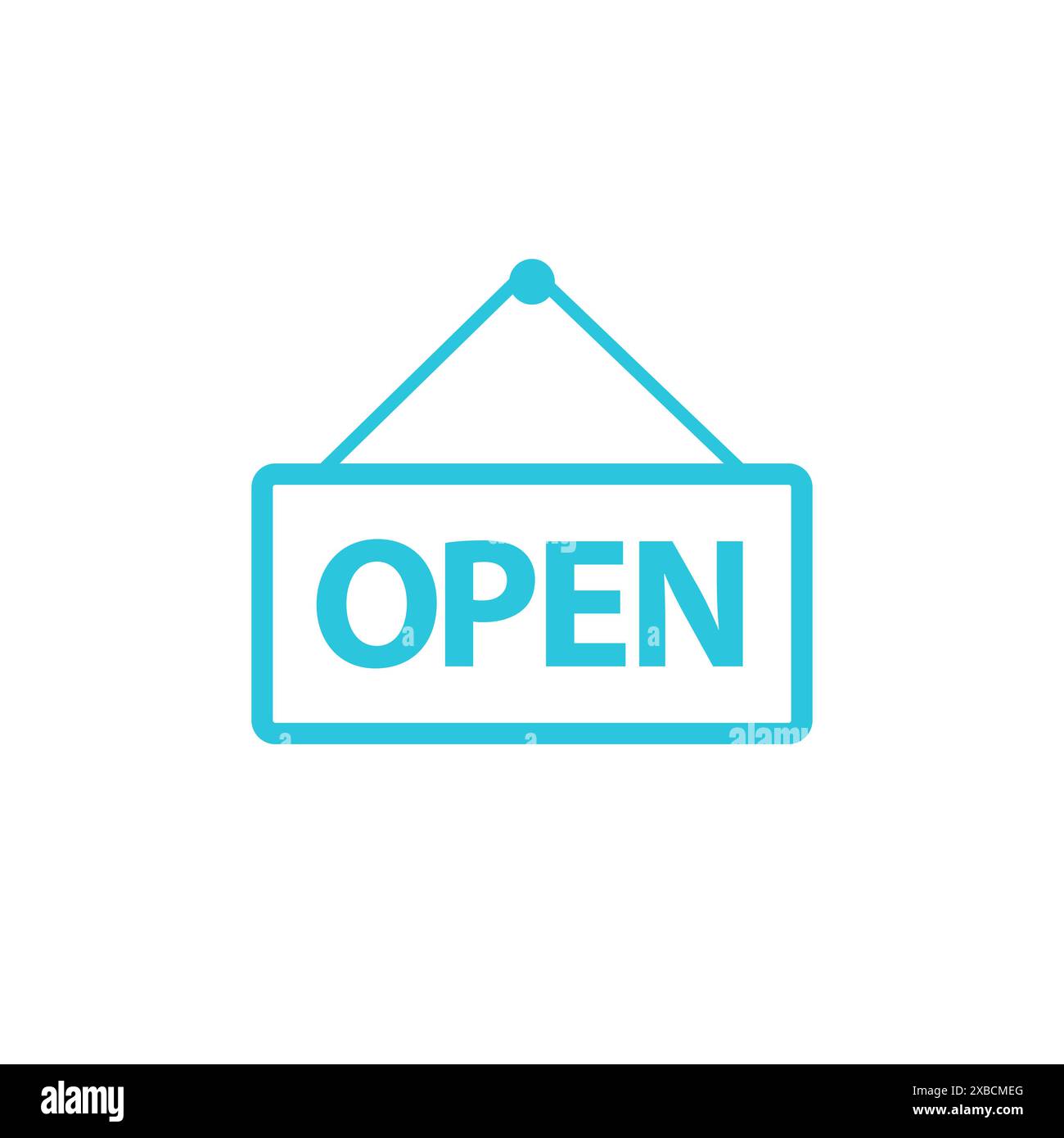 Blue line signboard hanging icon hi-res stock photography and images ...