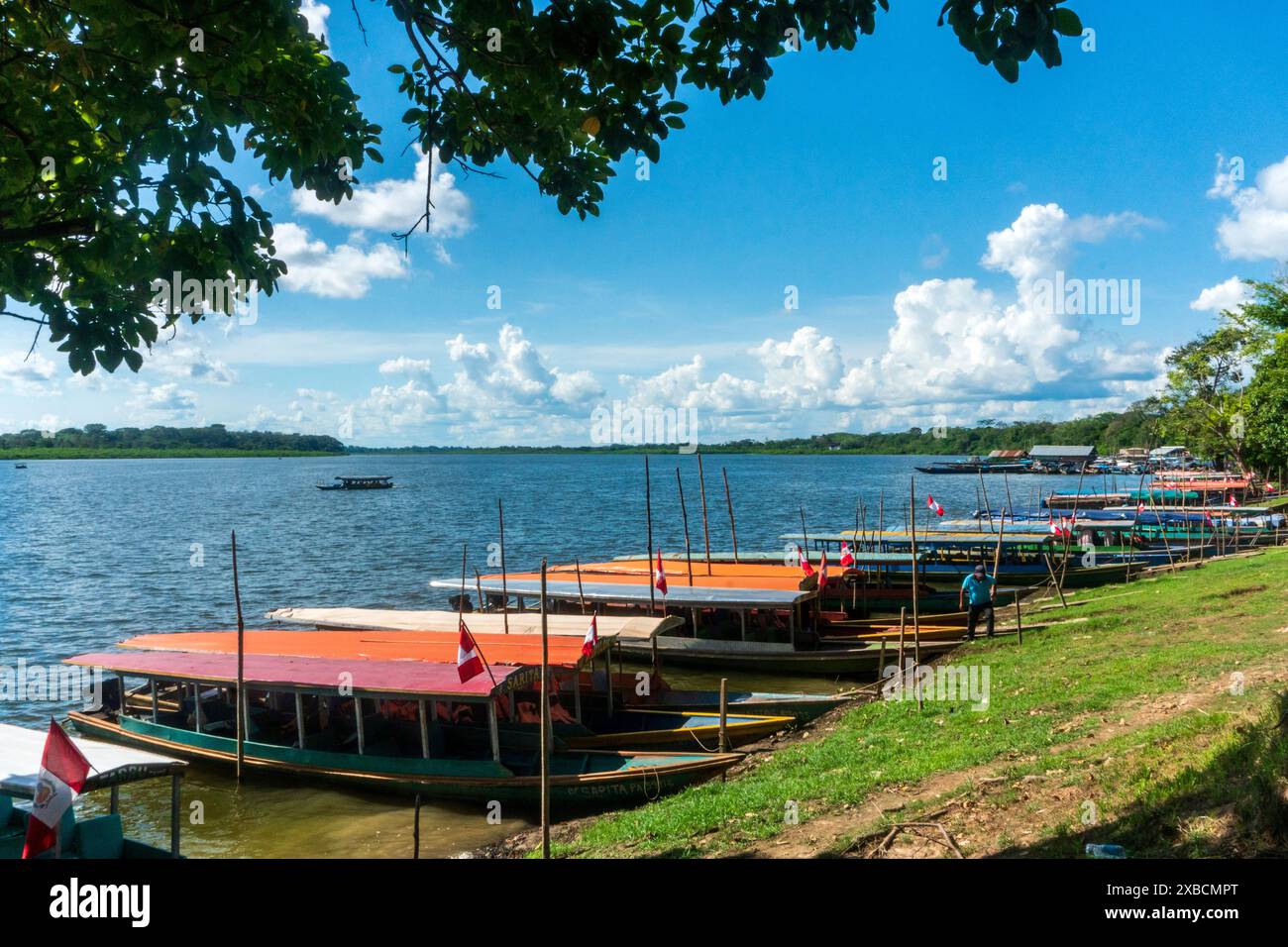 Yarinacocha lagoon in Pucallpa Peruvian Amazon Stock Photo - Alamy