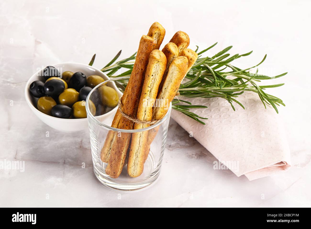Crispy grissini italian bread heap snack Stock Photo - Alamy