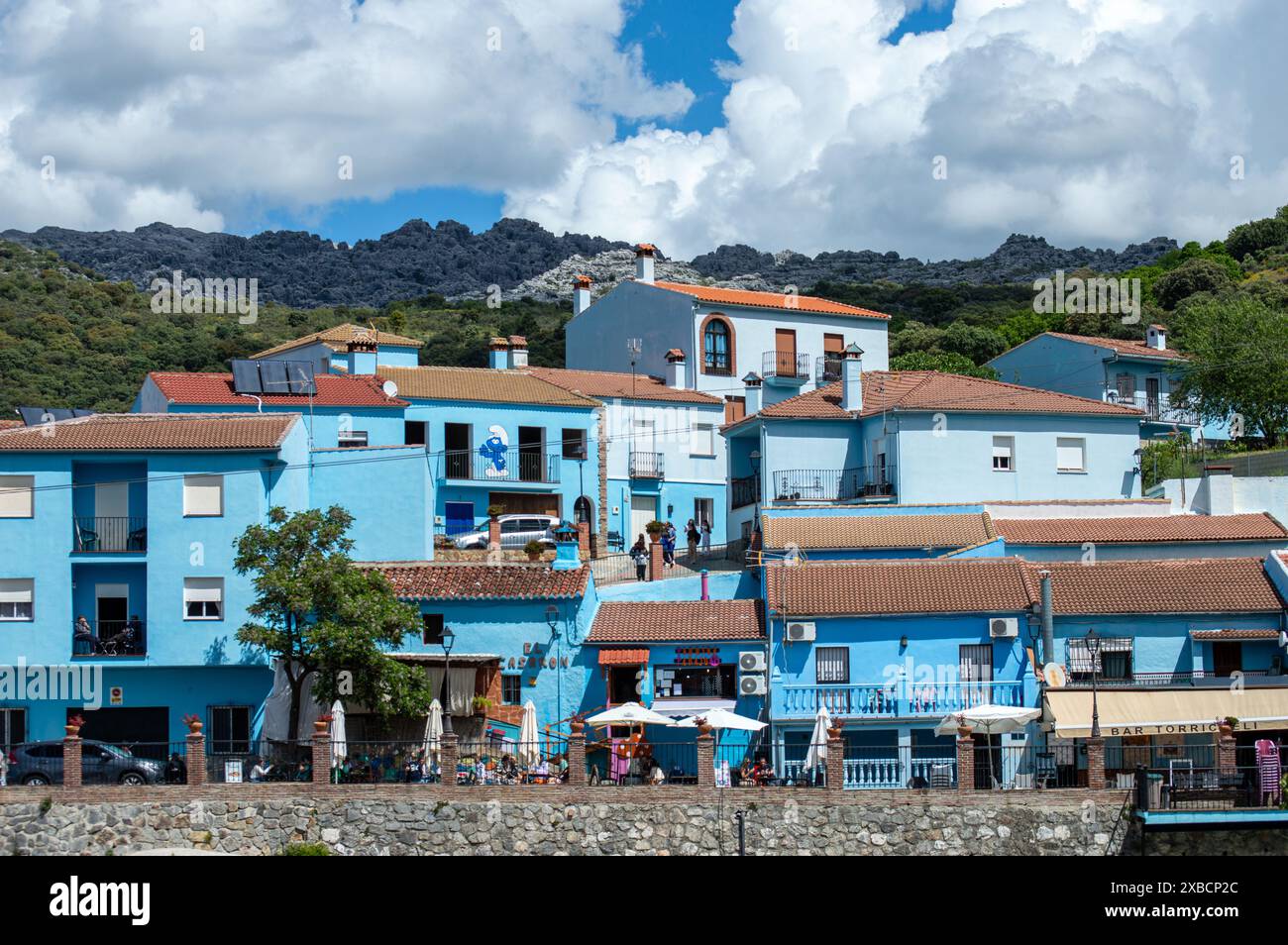 JUZCAR, SPAIN - APRIL 28 2024: Visiting of blue Smurfs Village in ...