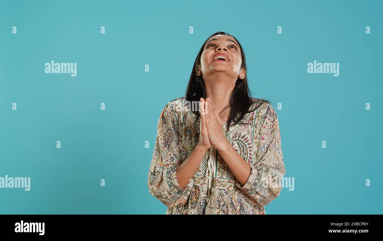 Woman praying something begging hi-res stock photography and images - Alamy