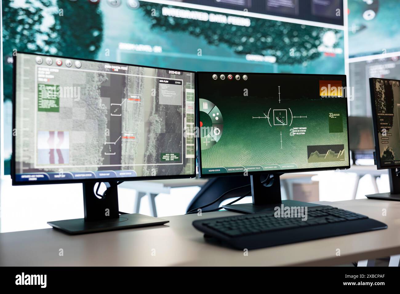 Military operations command center surveillance gear following global ...