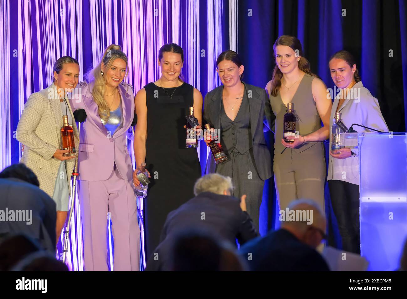St. Paul, Minnesota, USA. 11th June, 2024. Members of the PWHL 1st All ...