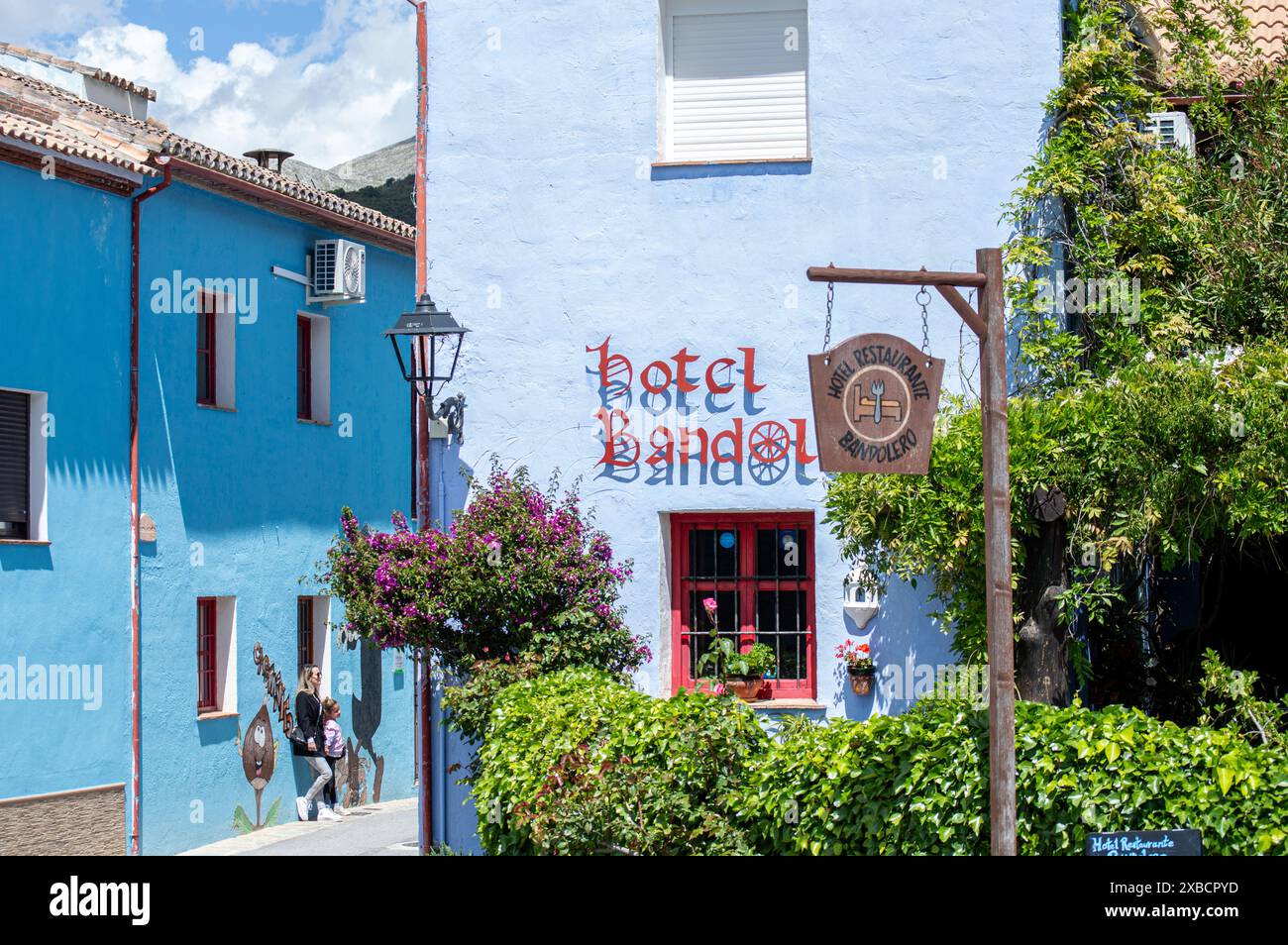 JUZCAR, SPAIN - APRIL 28 2024: Visiting of blue Smurfs Village in ...