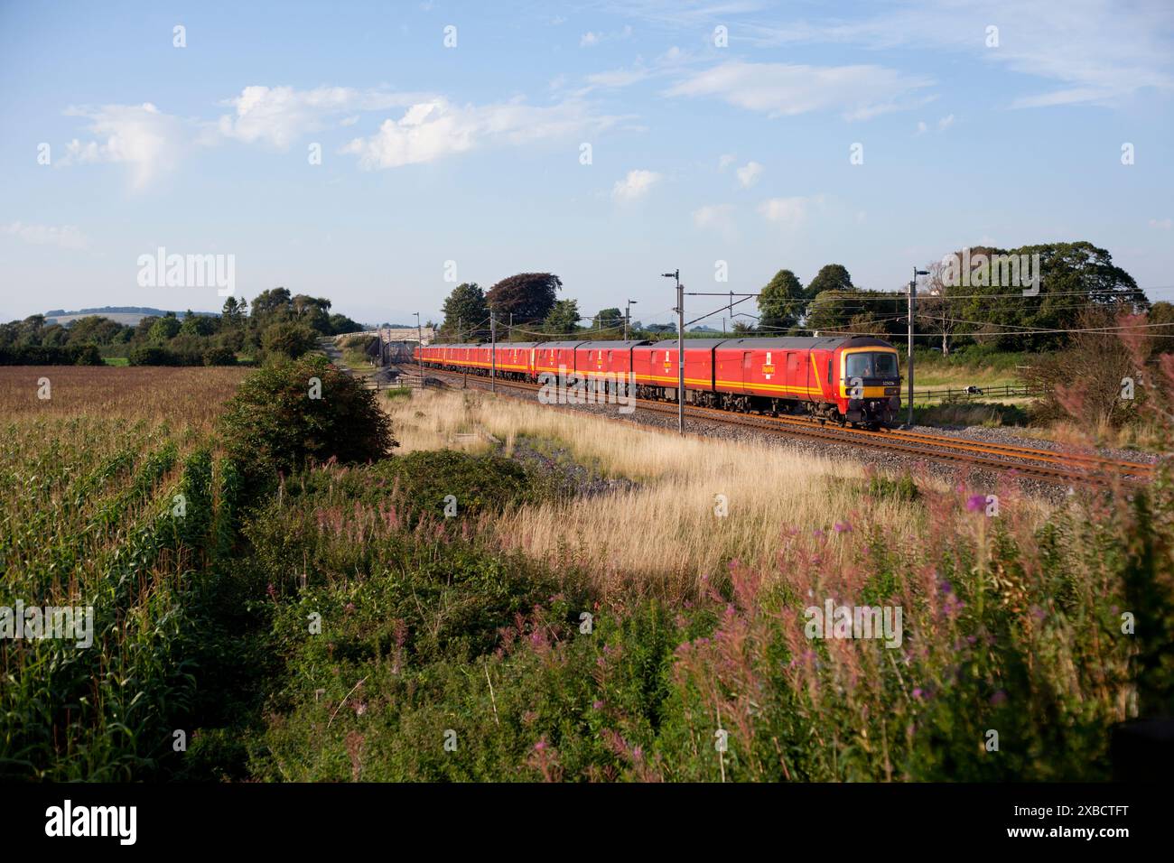 DB cargo operated Royal Mail class 325 postal train on the west coast ...
