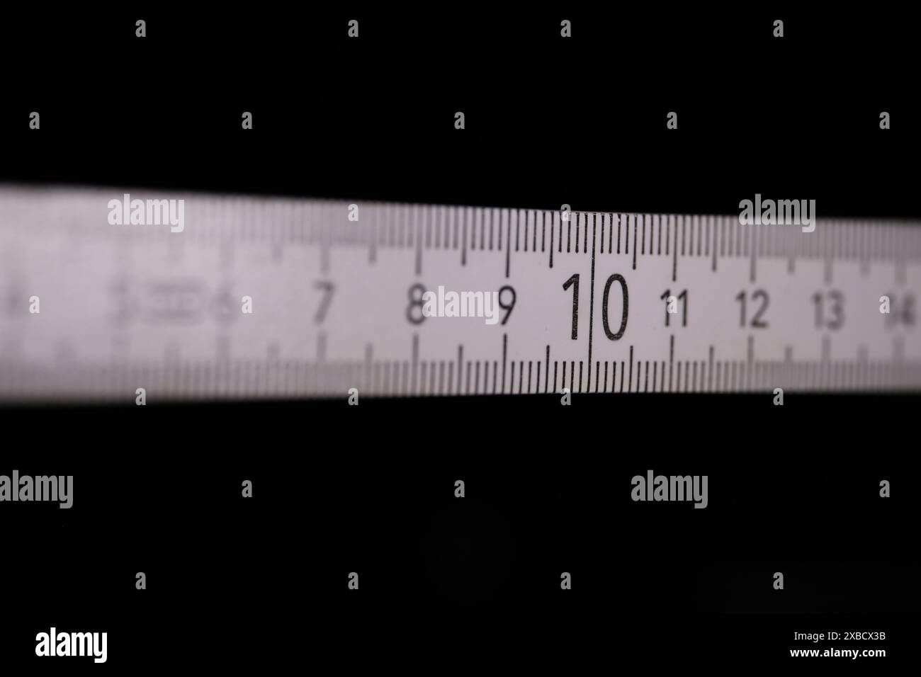 Ruler in macro, centimeters, white ruler Stock Photo - Alamy