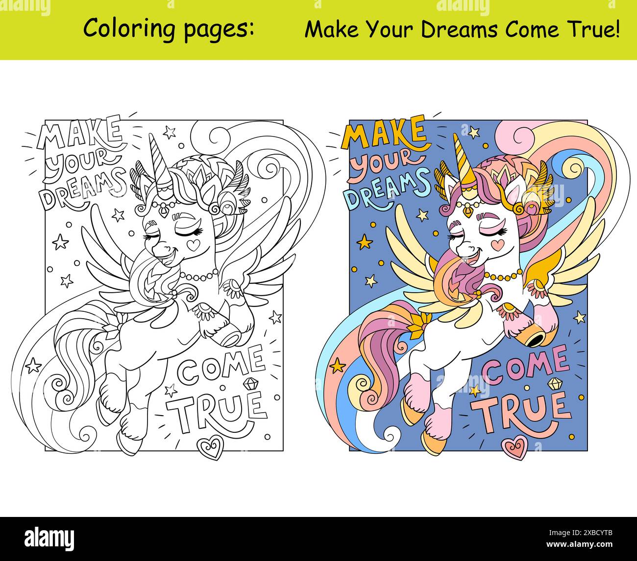 flying unicorn printable coloring pages