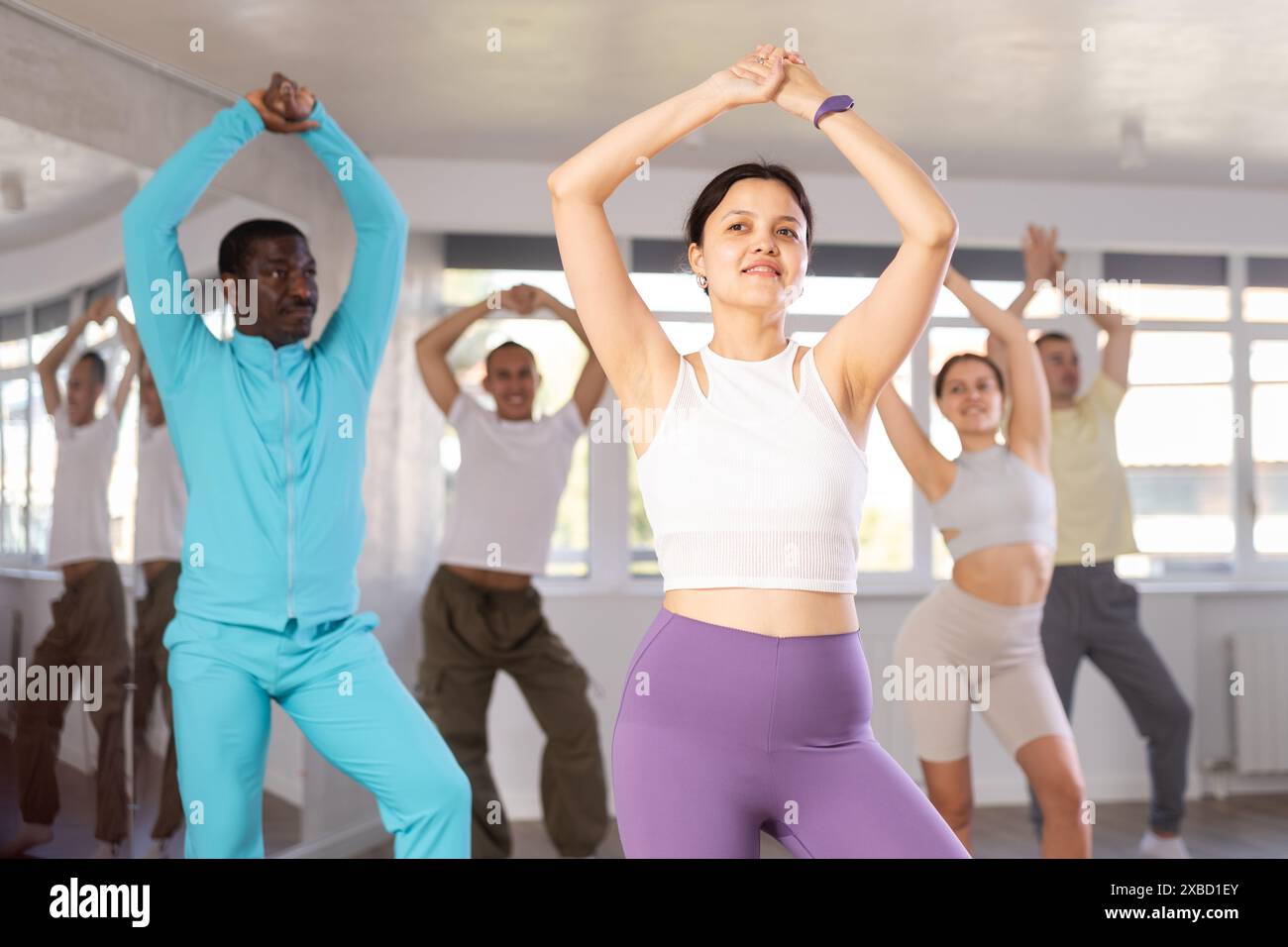 Group of people dancing jazz funk Stock Photo - Alamy