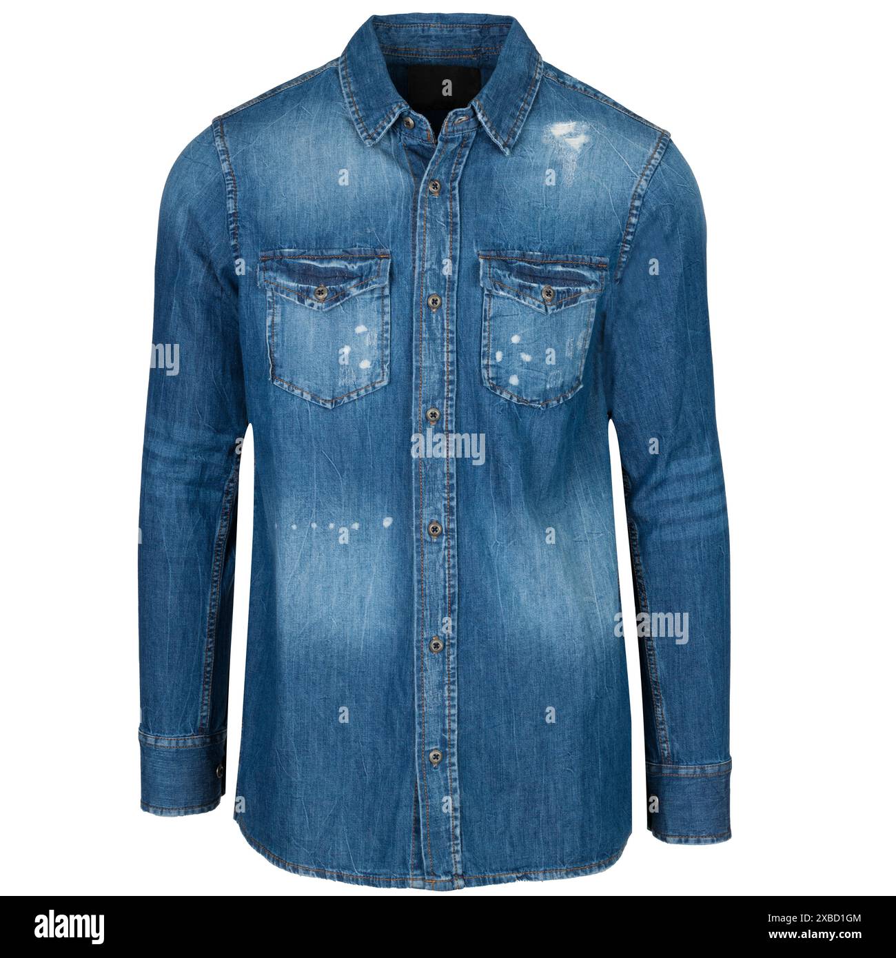 Blue denim top view Cut Out Stock Images & Pictures - Alamy