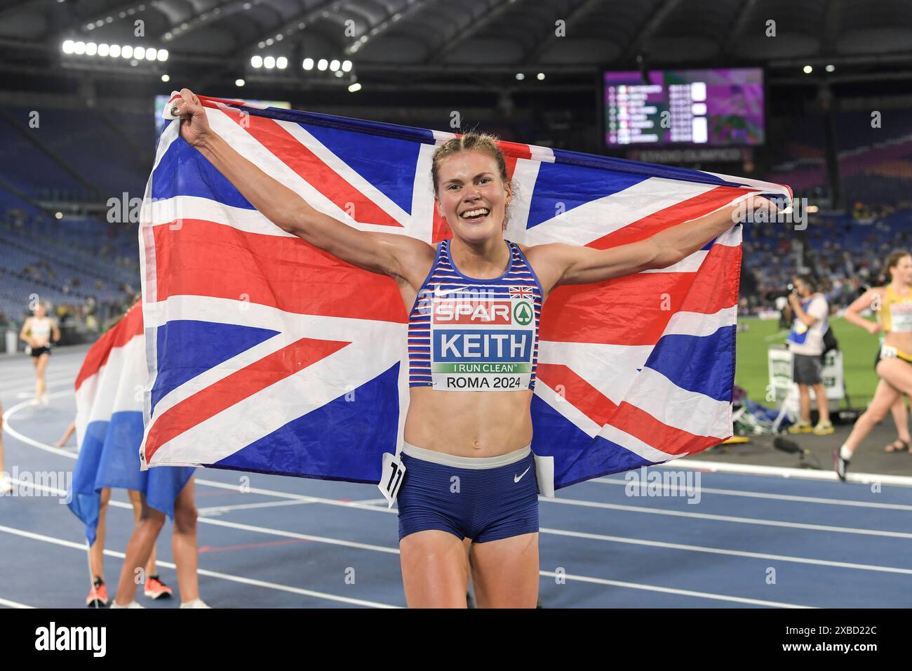 Megan Keith of Great Britain celebrates after winning a Bronze medal in ...
