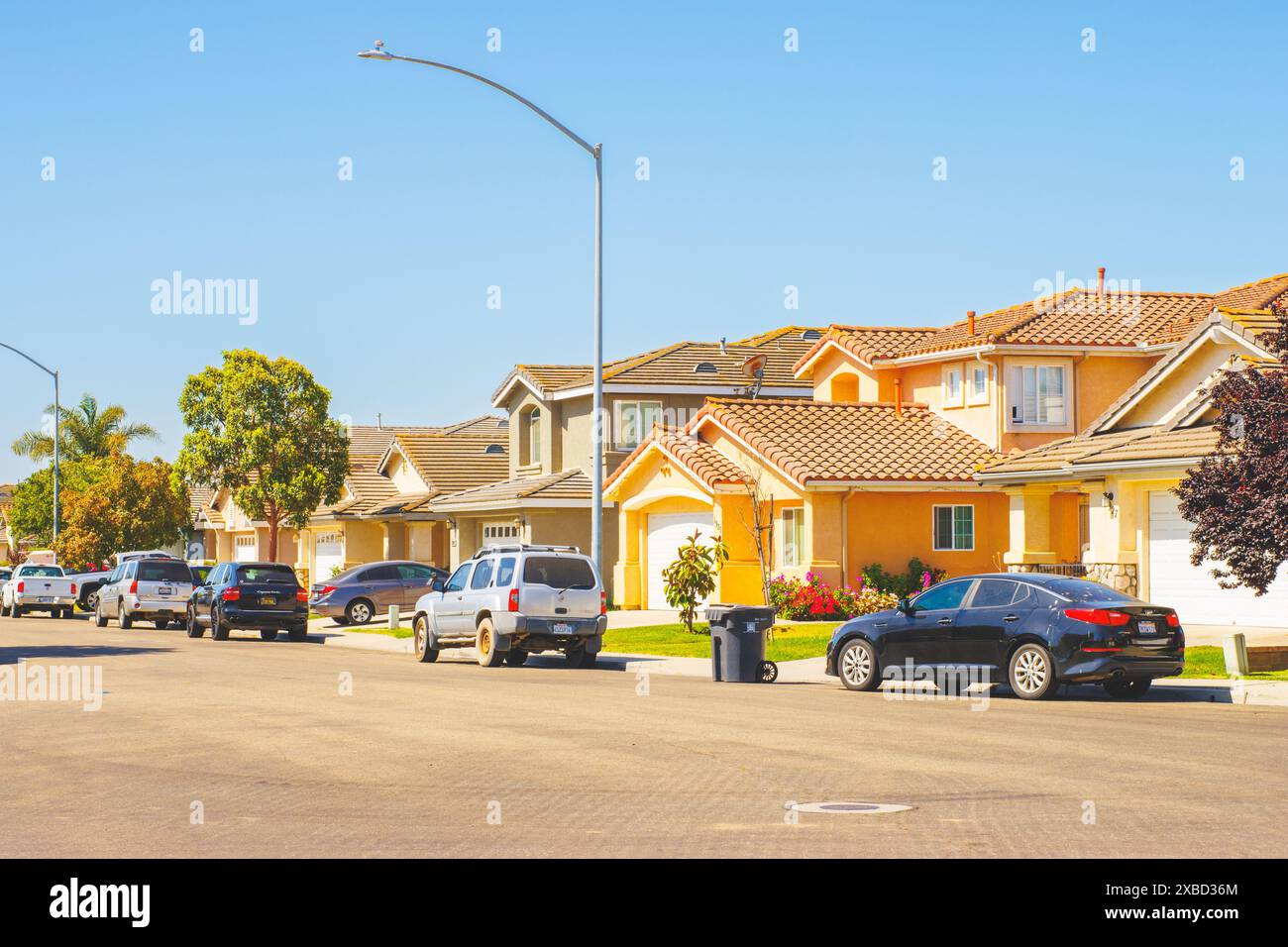 Santa Maria, California, USA - June 11, 2024. Beautiful houses with ...