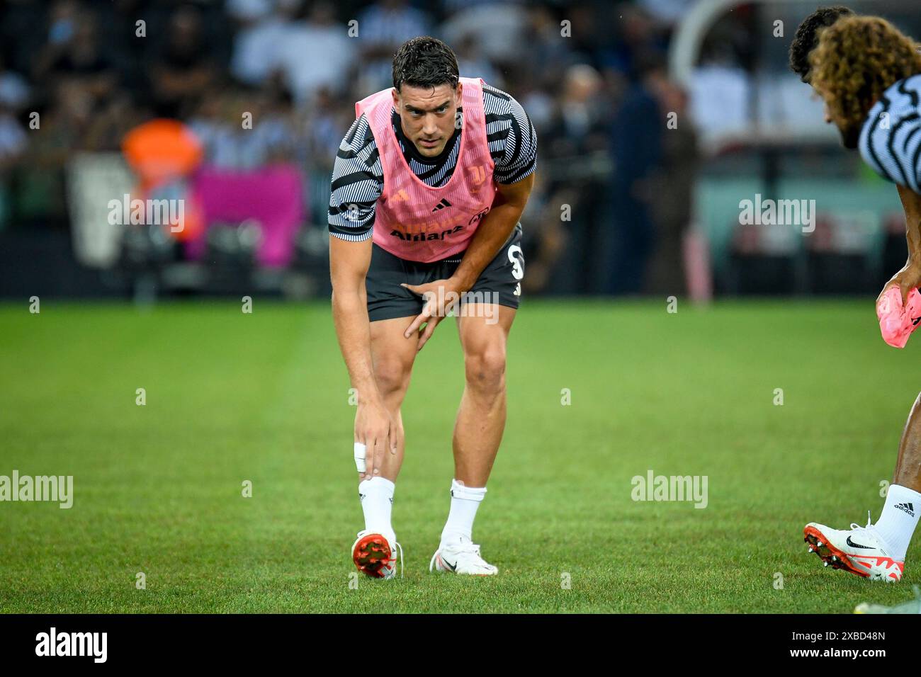 Udine, Italy. 20th Aug, 2023. Juventus's Dusan Vlahovic portrait during ...