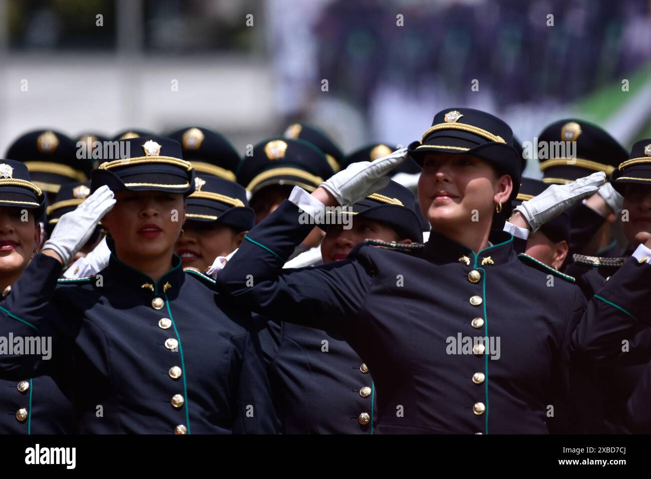 Bogota, Colombia. 11th June, 2024. Colombian police cadets part during ...