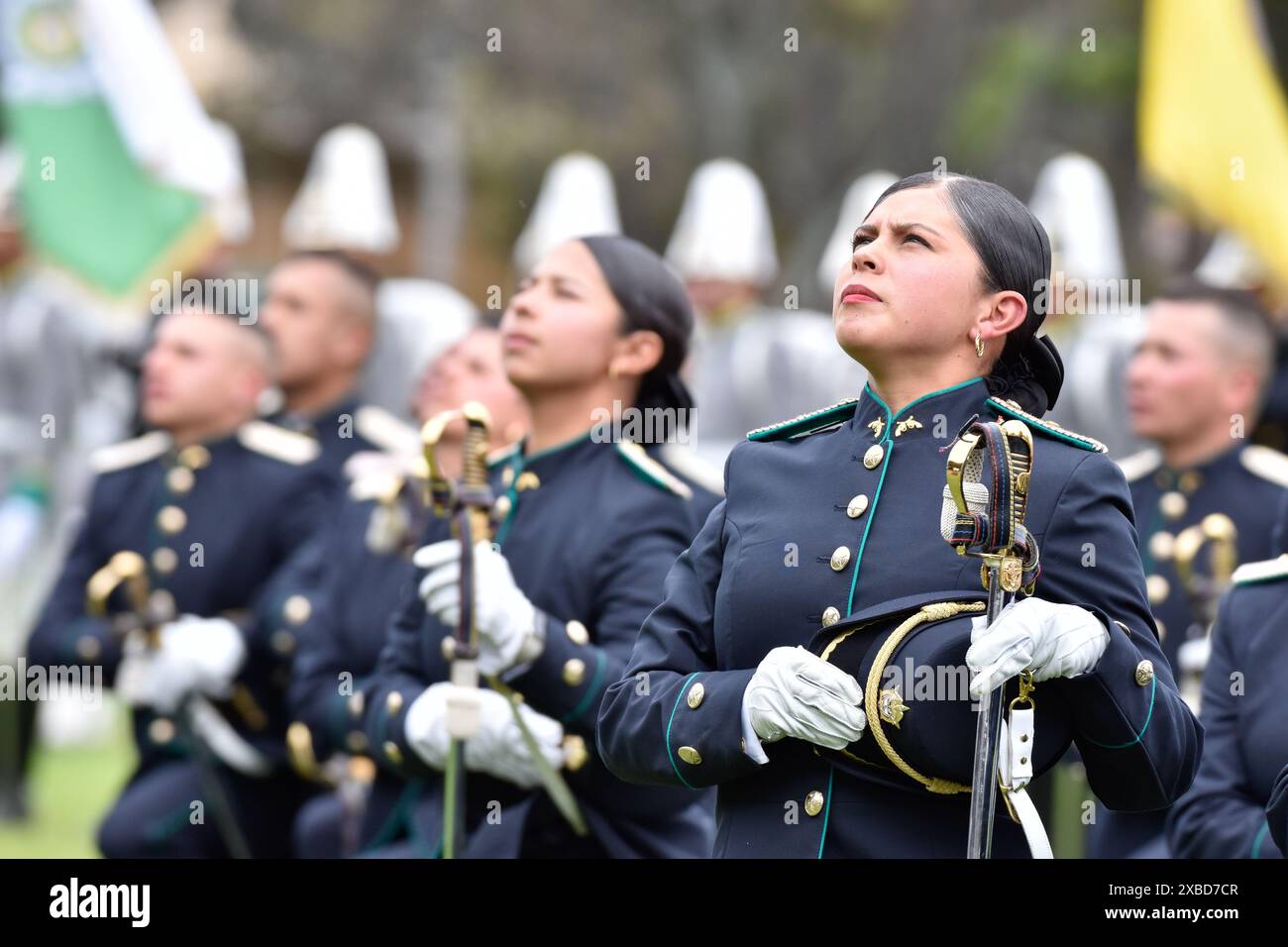 Bogota, Colombia. 11th June, 2024. Colombian police cadets part during ...