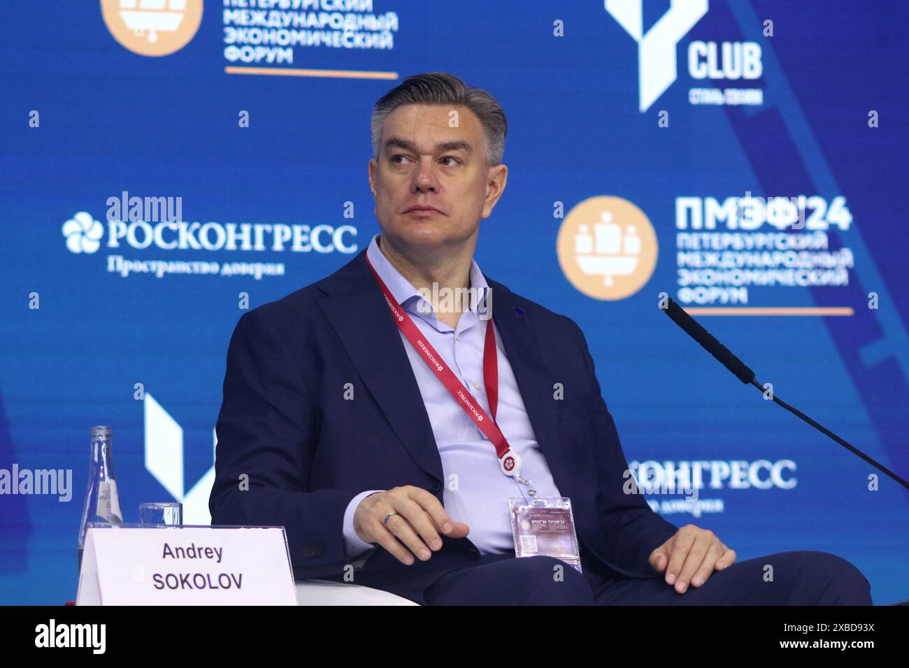 Andrey Sokolov, Deputy General Director, Russian News Agency TASS, attends a session on 30 ...