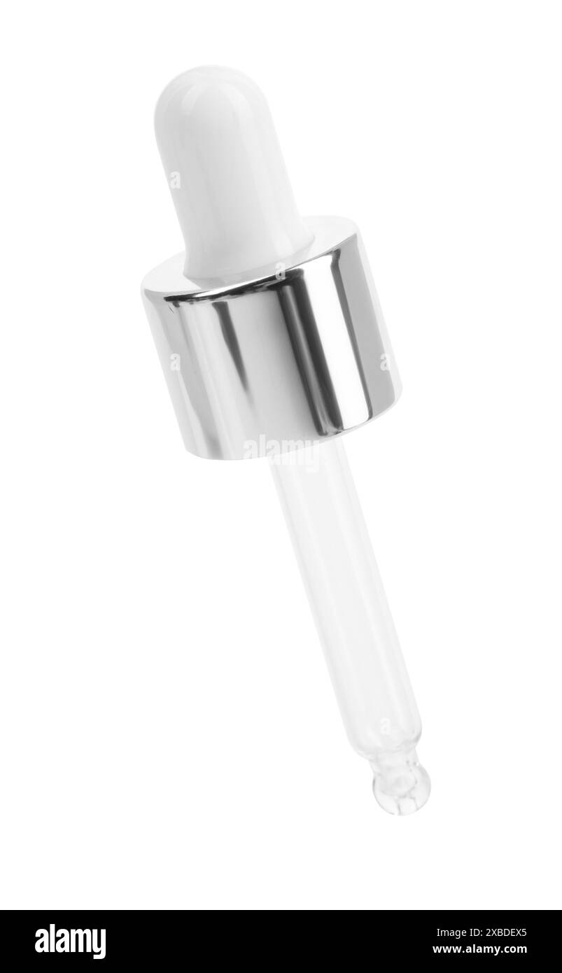 One pipette with drop of tincture isolated on white Stock Photo - Alamy