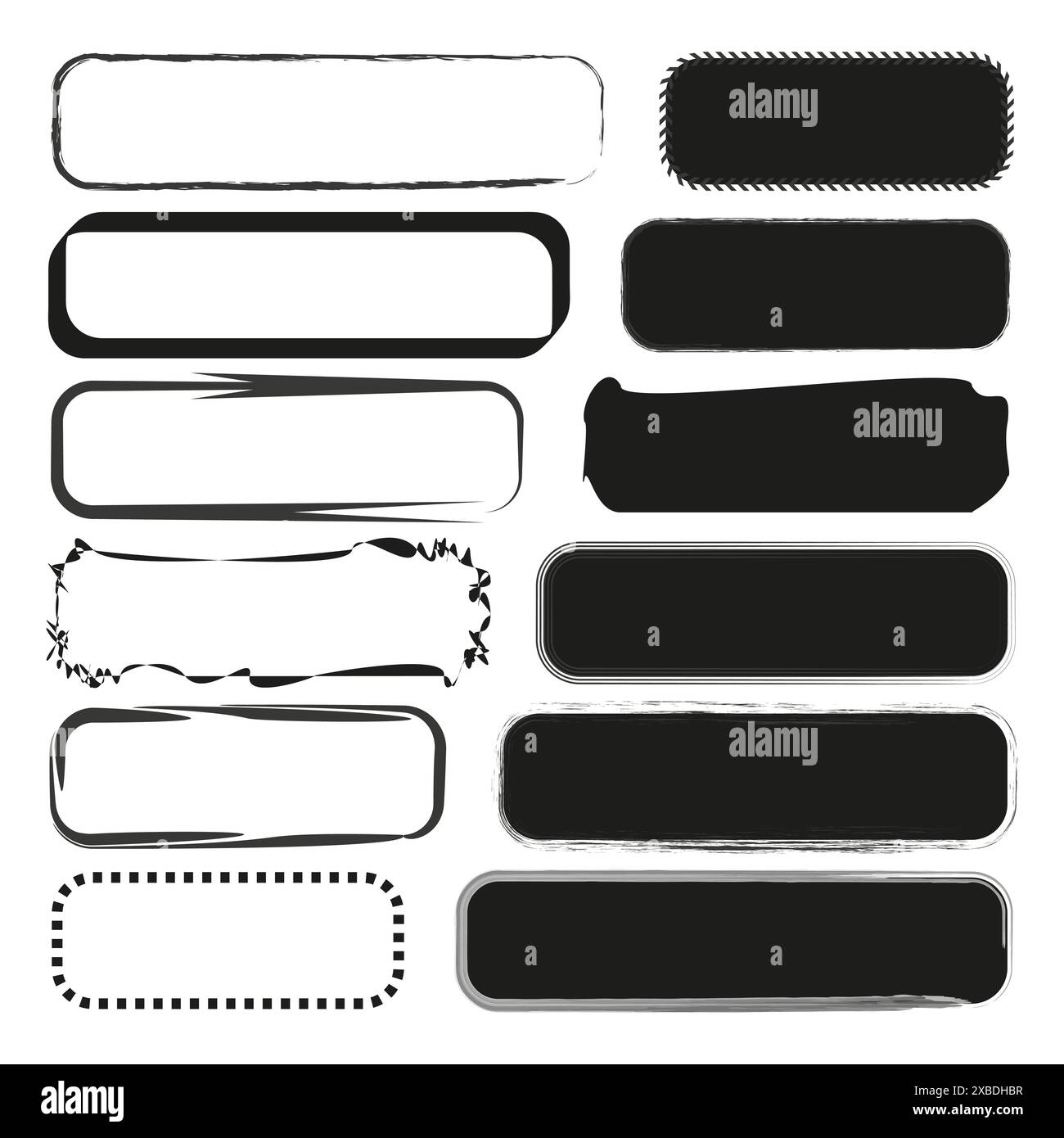 Abstract frame vector. Geometric border set. Irregular rectangle shapes ...