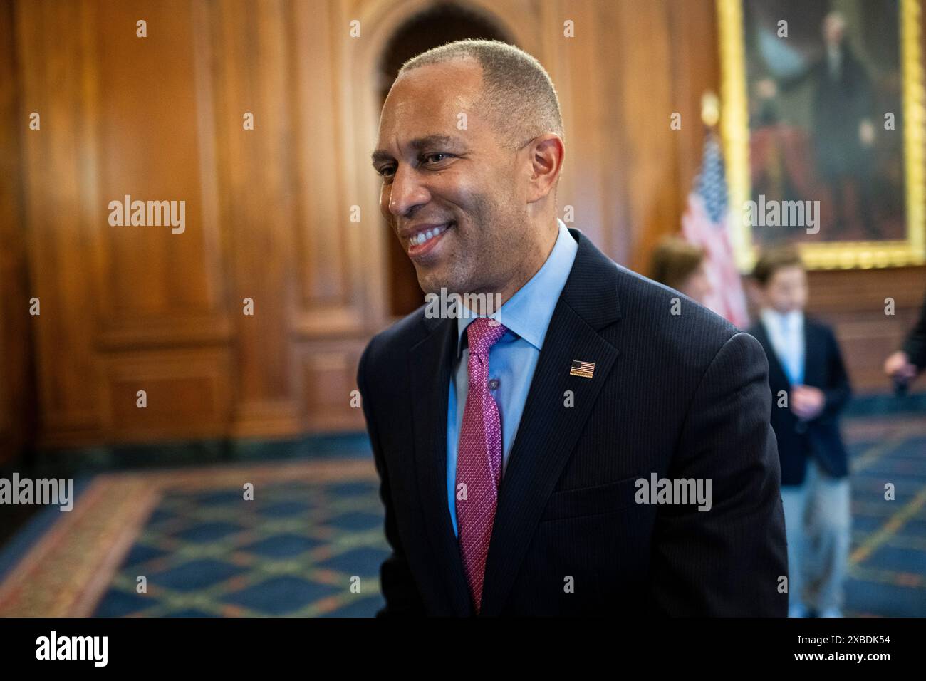 Representative Hakeem Jeffries (D-N.Y.), the House Minority Leader, at ...