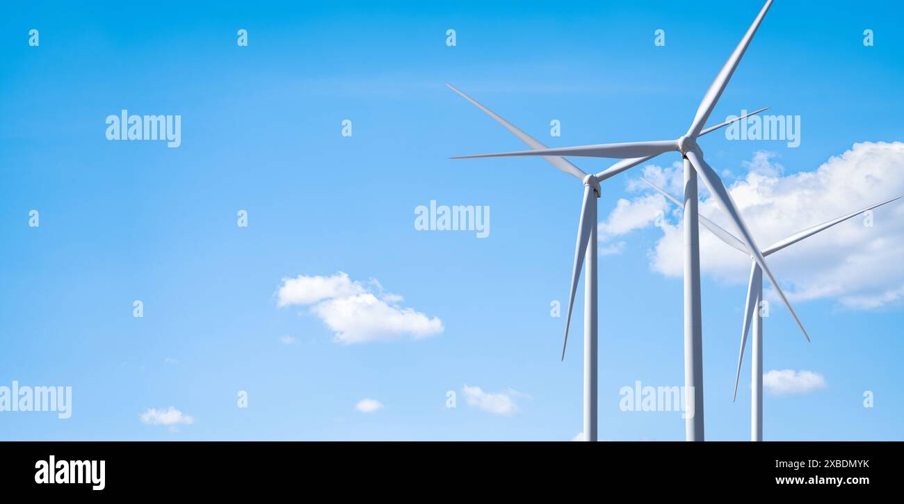 Wind energy. Wind power. Sustainable, renewable energy. Wind turbines ...