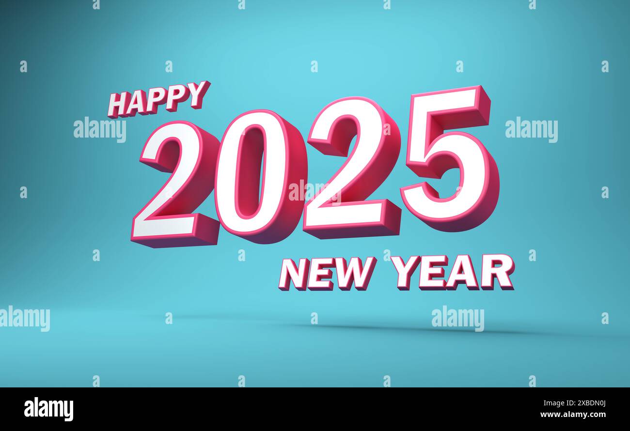 New Year 2025 Creative Design Concept - 3D Rendered Image Stock Photo ...