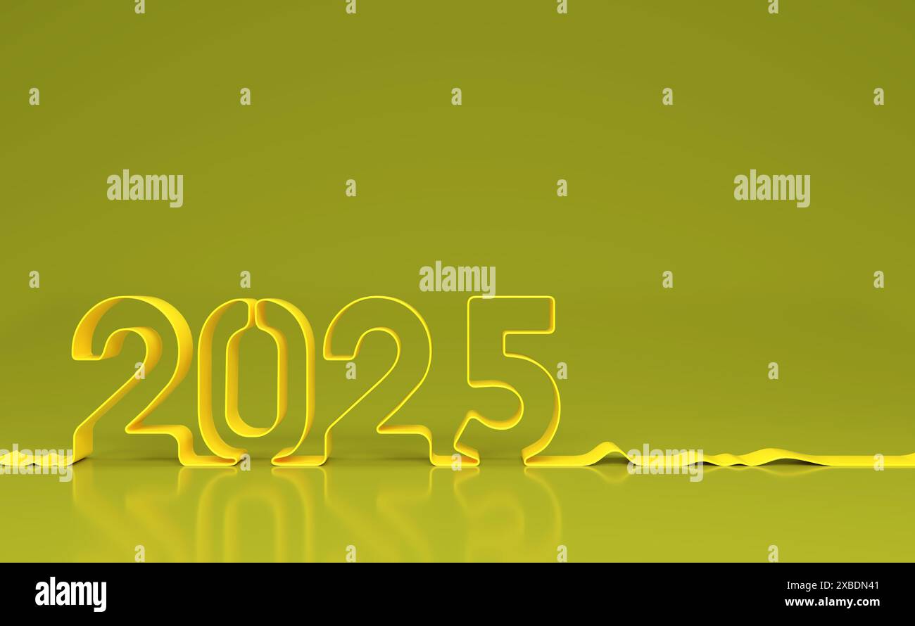 New Year 2025 Creative Design Concept - 3D Rendered Image Stock Photo ...