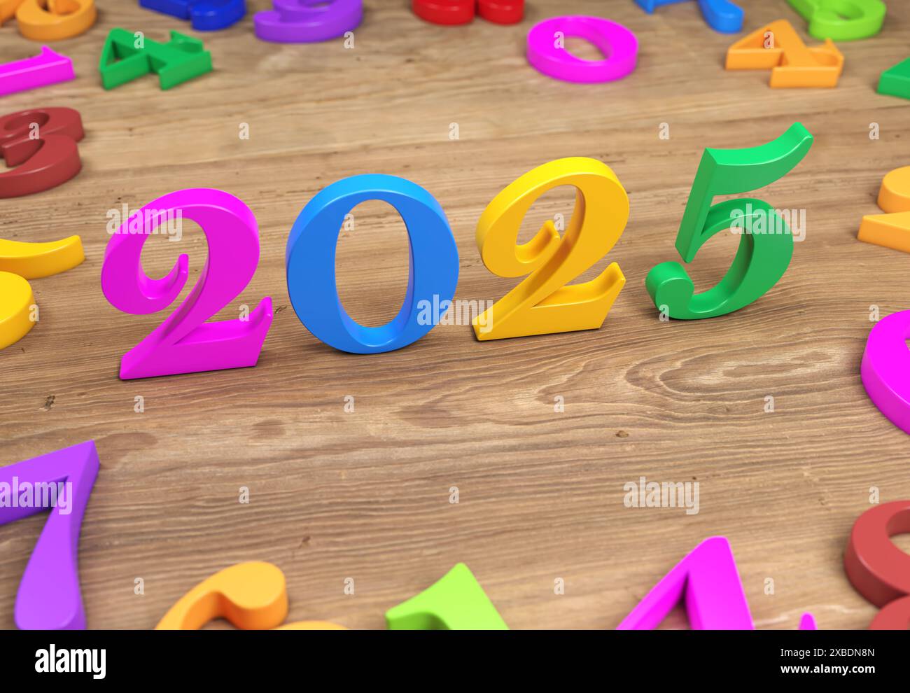 New Year 2025 Creative Design Concept - 3D Rendered Image Stock Photo ...