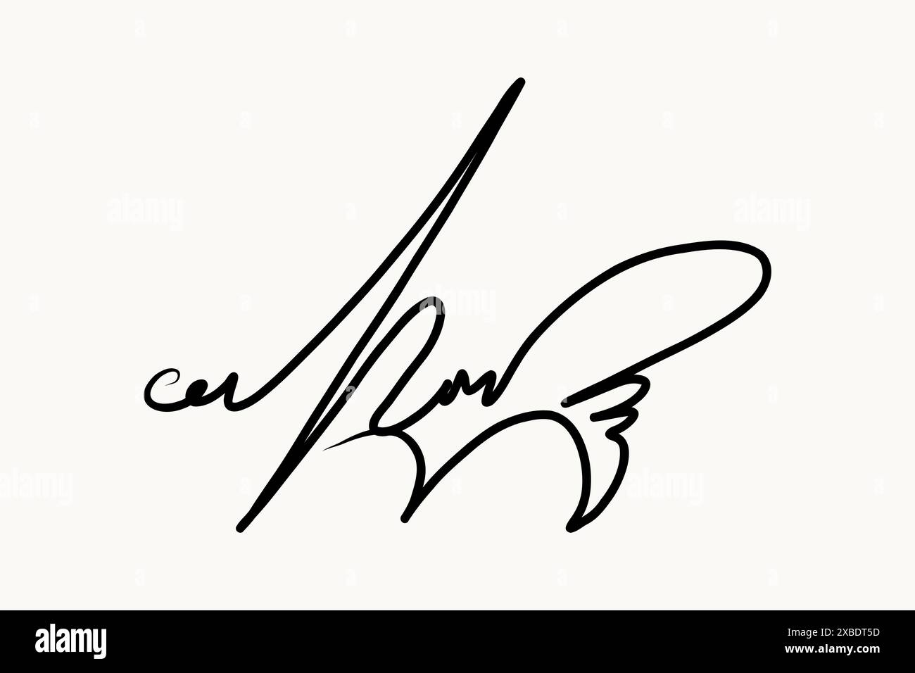 Fake hand drawn autograph. Handwritten signature for sign papers and ...