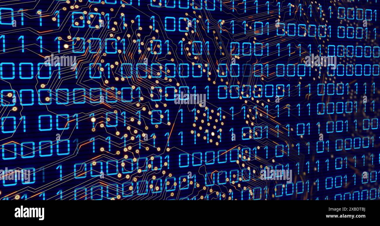 Image of microprocessor digitally generated image of heart icon against ...