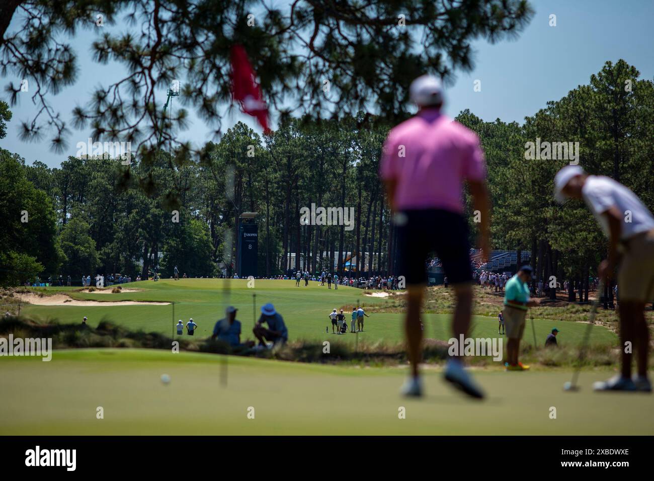 Village Of Pinehurst, United States. 11th June, 2024. Players practice ...