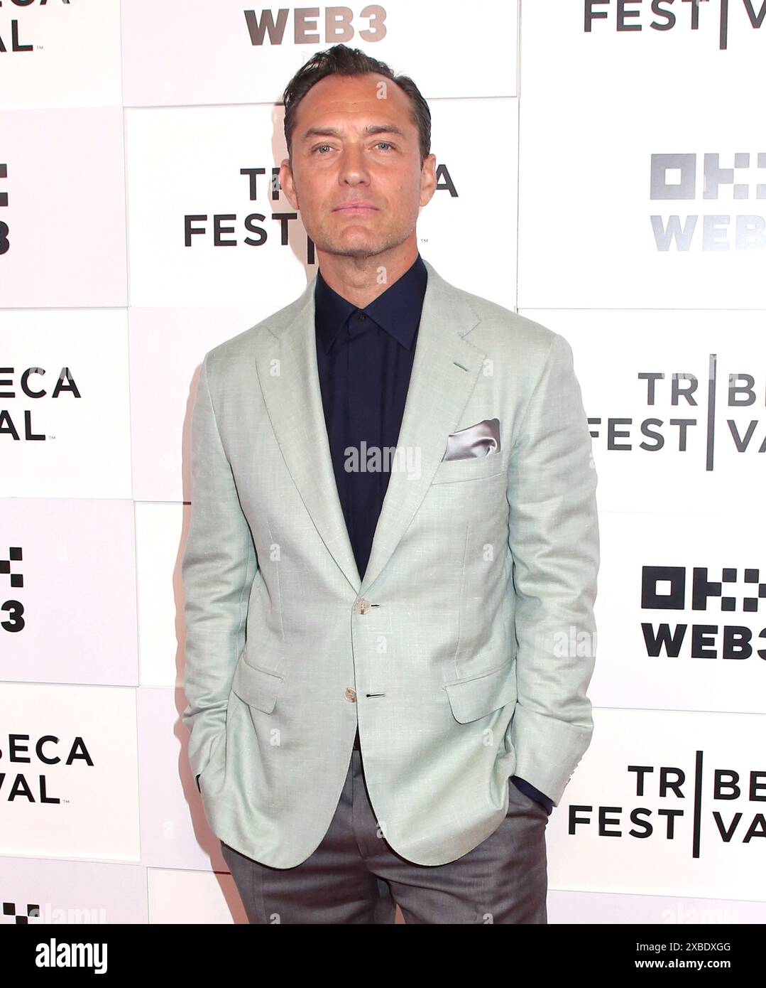 New York City, USA. 11th June, 2024. Jude Law attending the Tribeca ...