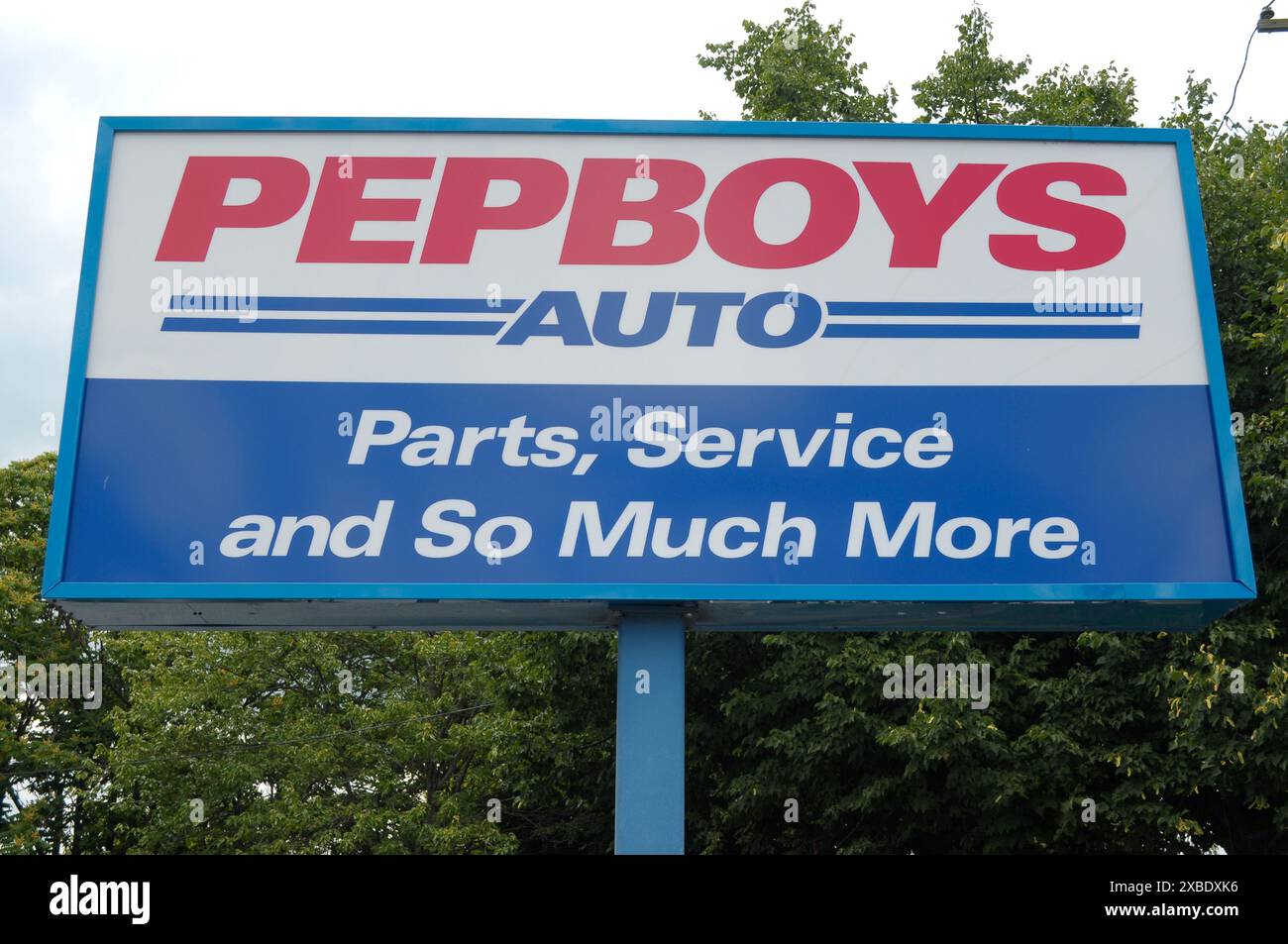 New York, United States. 11th June, 2024. A Pep Boys sign is seen in ...