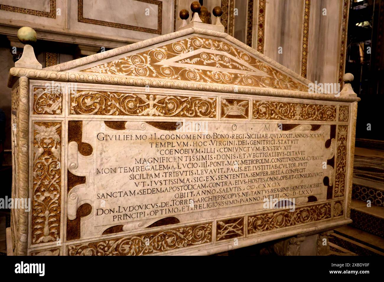 Tomb of King Willian II The Good in Cathedral of Monreale in Sicily ...