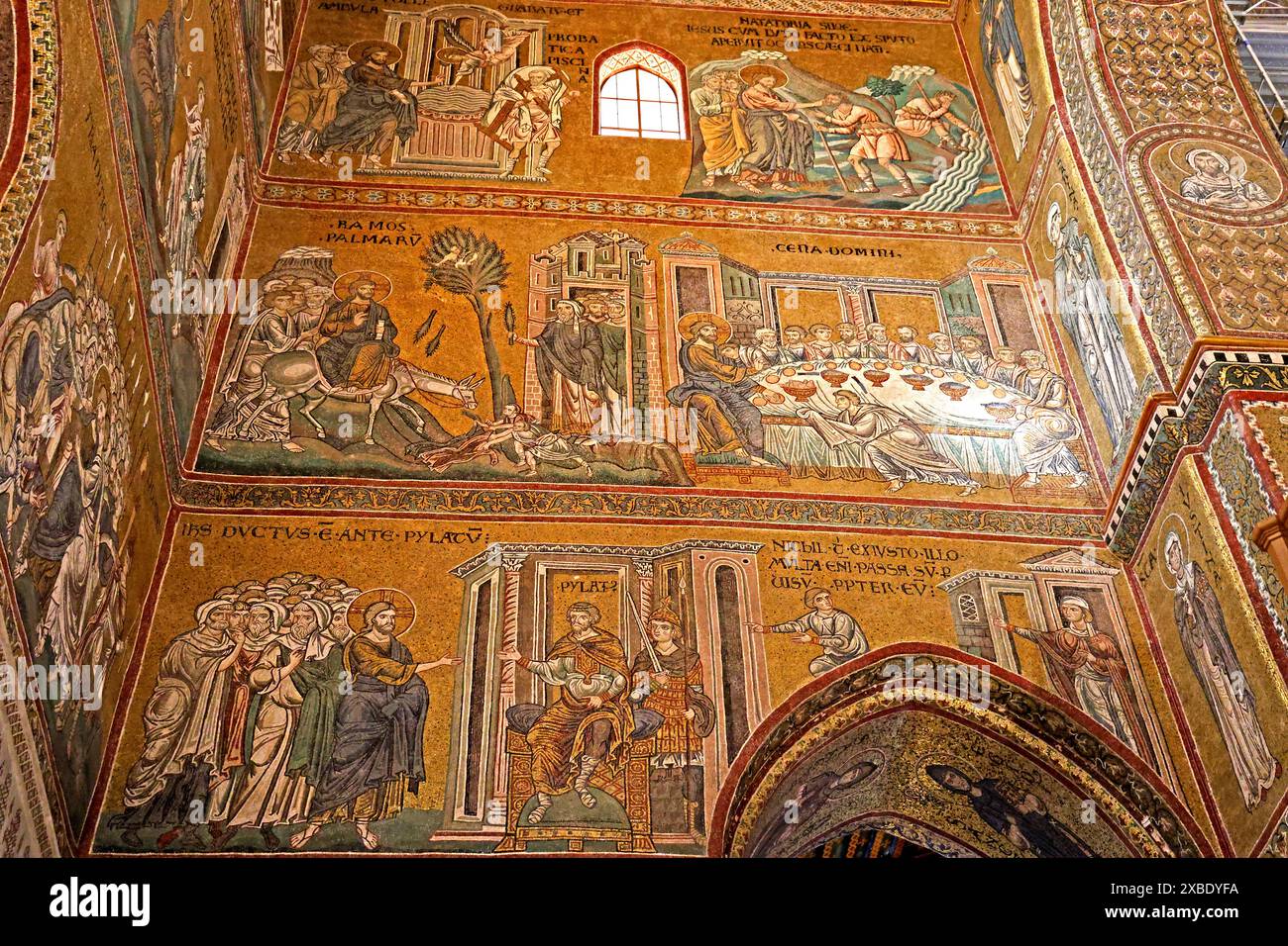 Mosaics depicting Old and Testament stories in the Cathedral of ...