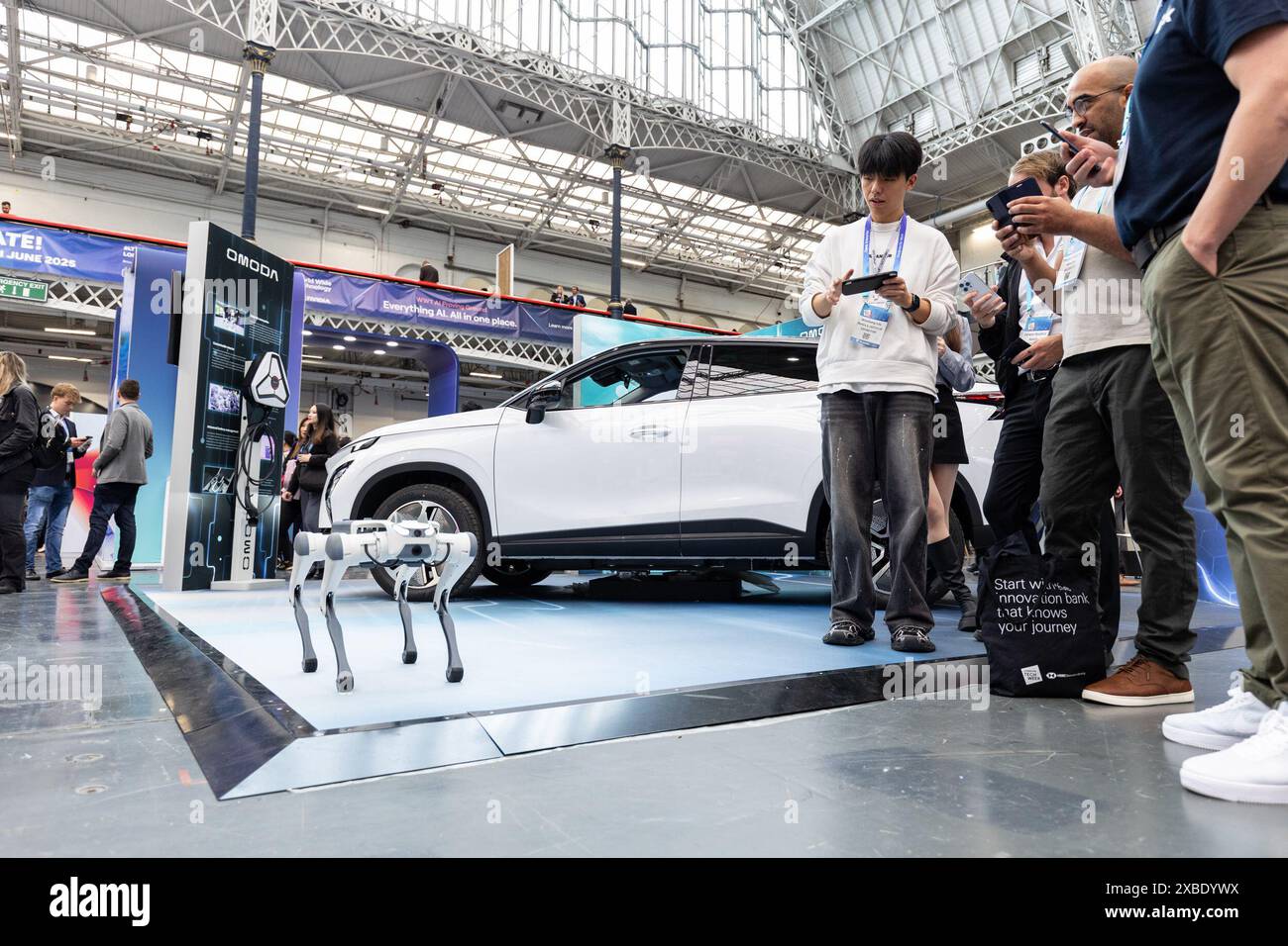 London, UK. 12th June, 2024. People visit the booth of OMODA UK during ...