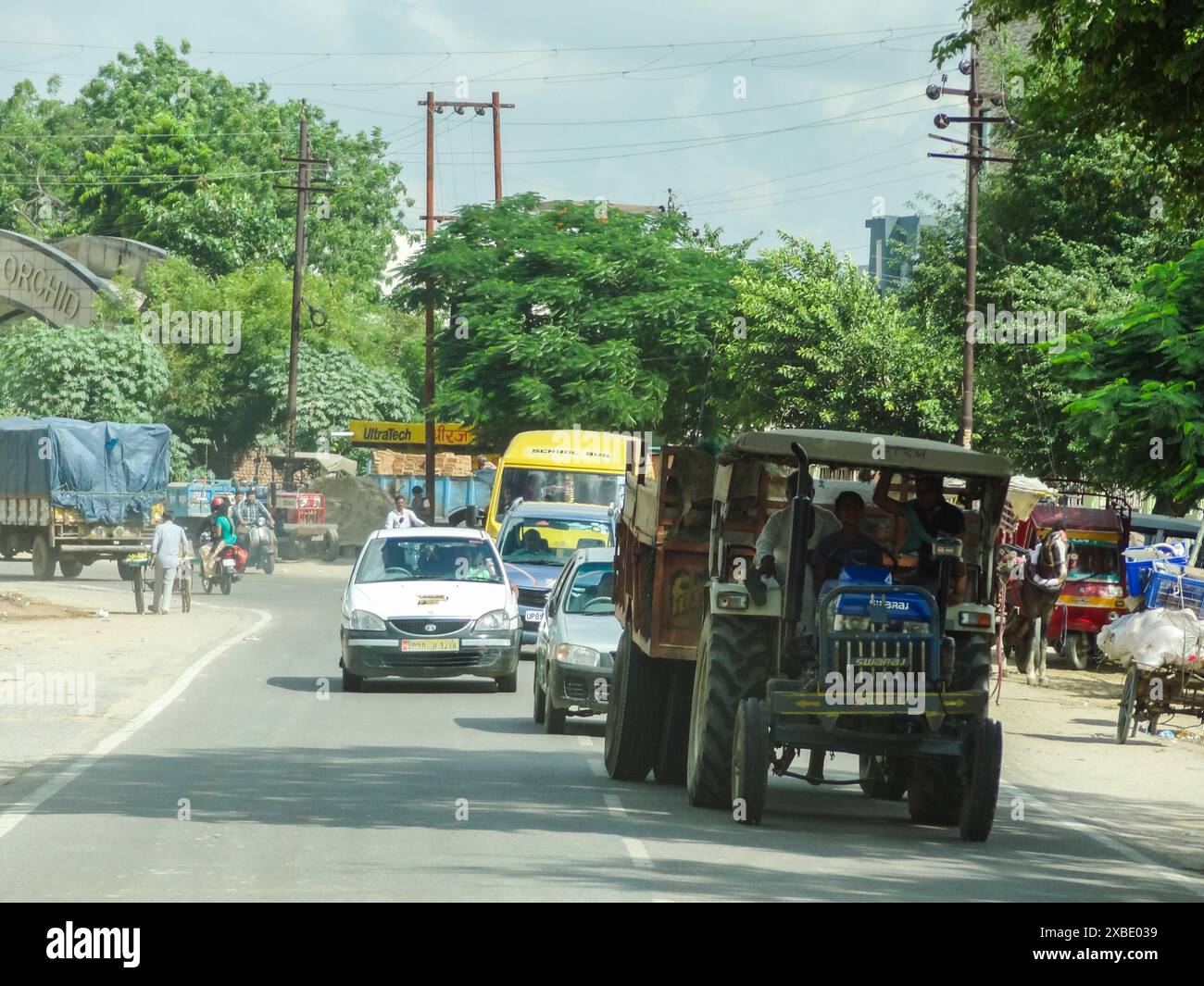 Street traffic scenes at Vrindavan, Uttar Pradesh, India Stock Photo ...