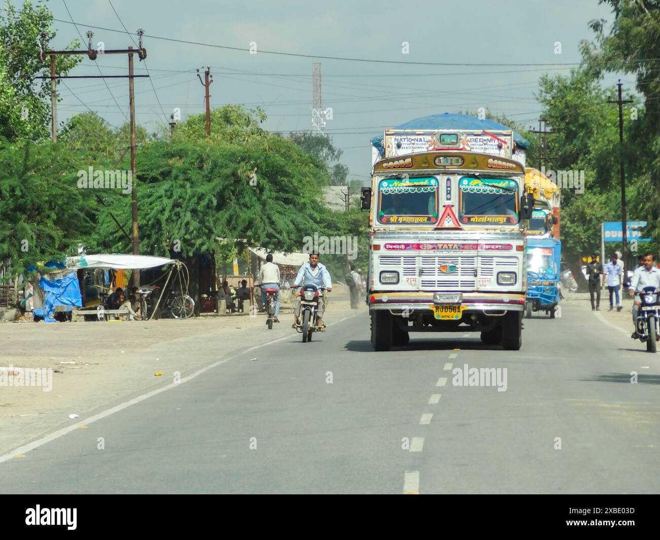 Street traffic scenes at Vrindavan, Uttar Pradesh, India Stock Photo ...
