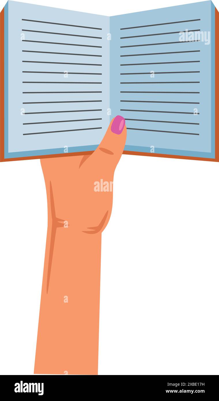 left hand holding a book Stock Vector Image & Art - Alamy