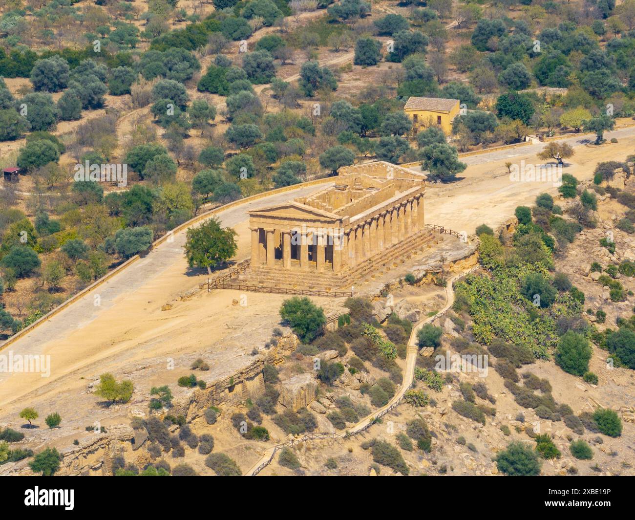 Temple of Concordia in the Valley of the Temples in Agrigento, Sicily ...