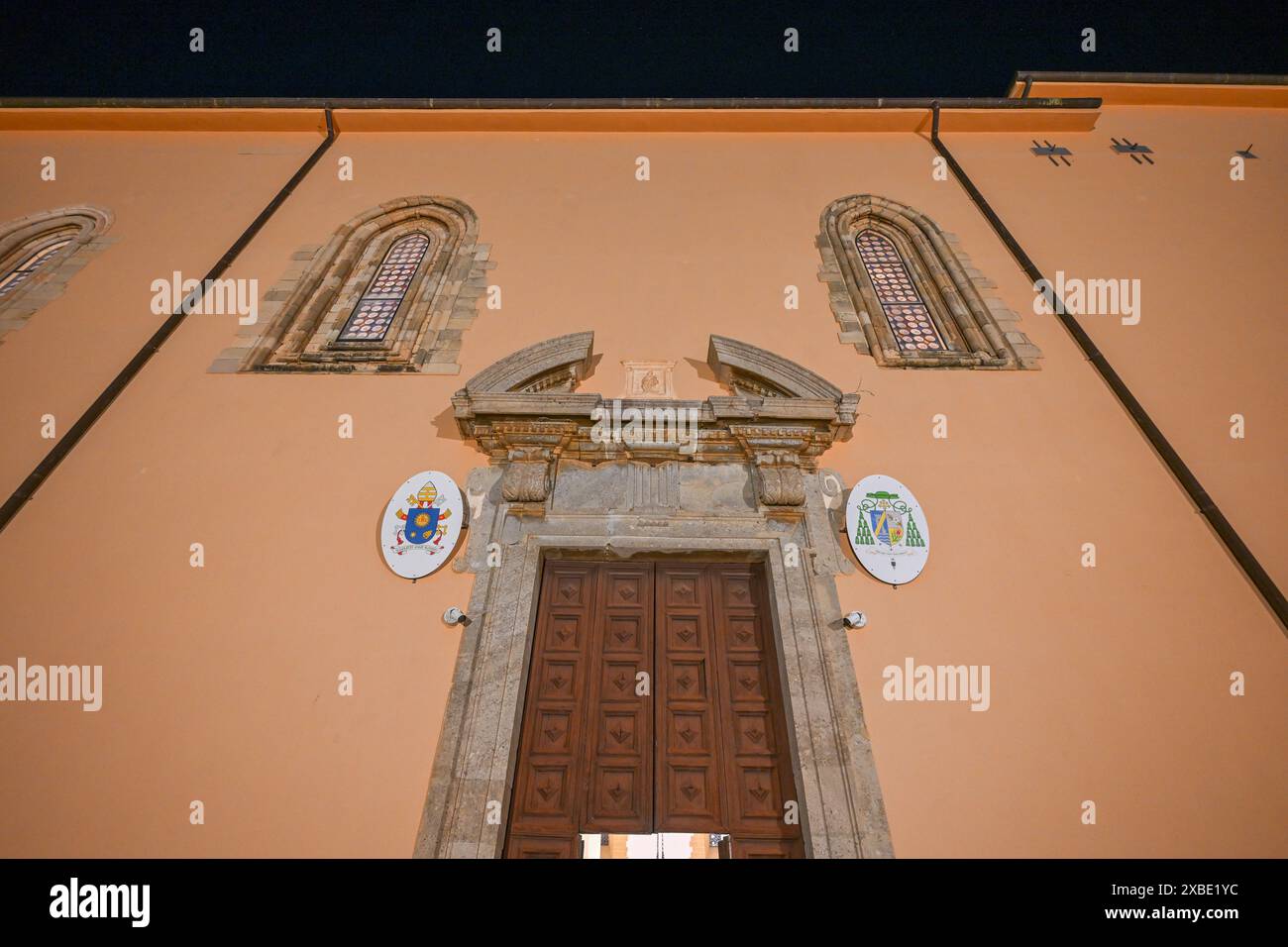 Cathedral of San Gerlando in Agrigento, Sicily, Italy at night Stock ...